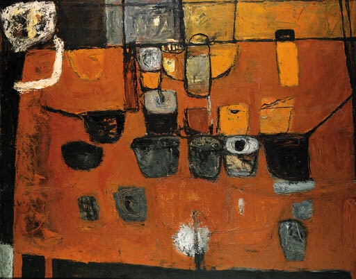 William Scott | Figure and Still Life (Orange Still Life) | MutualArt