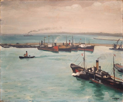 Albert Marquet | Le Port d'Alger, fumes dans le port | MutualArt