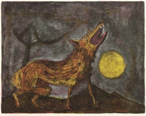 Rufino Tamayo | Perro aullando a la luna (1957) | MutualArt