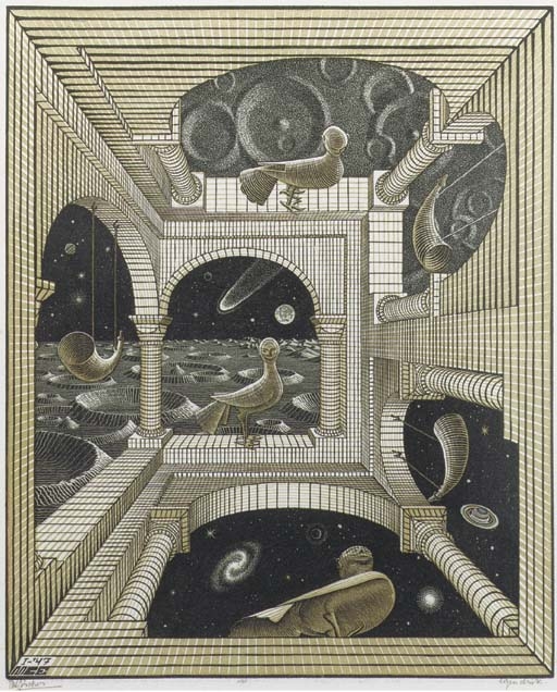 Maurits Cornelis Escher | Other World (Andere wereld) (Bool 348) (1947 ...