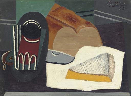 Pablo Picasso | Le déjeuner de l'ouvrier (Quart de brie) (1923) | MutualArt