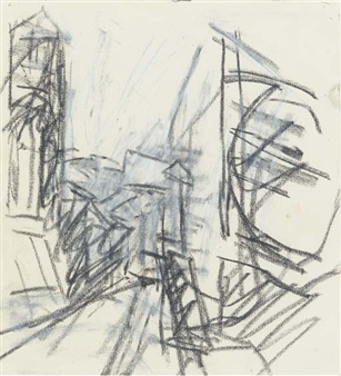 Frank Auerbach | Sketch for ''To the Studios'' (1982 - 1983) | MutualArt