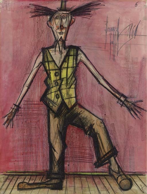 Bernard Buffet | PORTRAIT DE WALLY FINDLAY (1966) | MutualArt