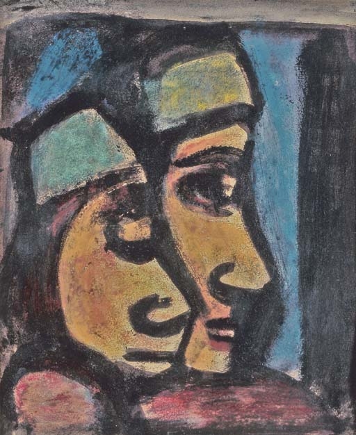 Georges Rouault | Deux têtes en profil (1929) | MutualArt