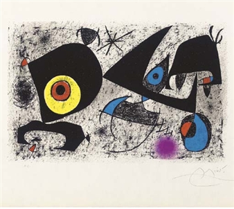 Joan Miró | Singing Fish from Miró Lithographe (1972) | MutualArt