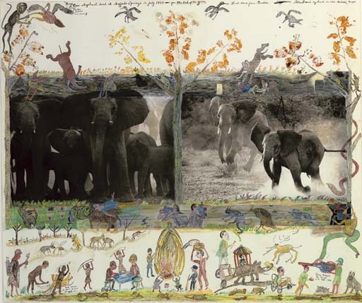 Peter Beard | Cow Elephant Herd at Buffalo Springs for 'The End of the ...