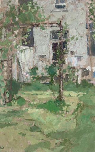Bernard Dunstan | The back garden | MutualArt