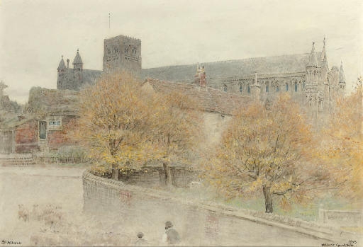 Albert Goodwin | The rain from heaven, All Souls, Oxford (1922) | MutualArt