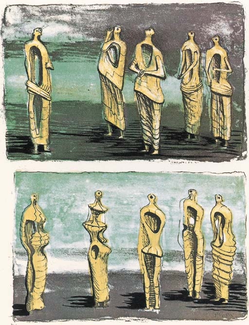 Henry Moore | Standing Leaf Figures | MutualArt