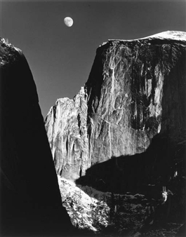Ansel Adams | Moon and Half Dome, Yosemite National Park, California ...