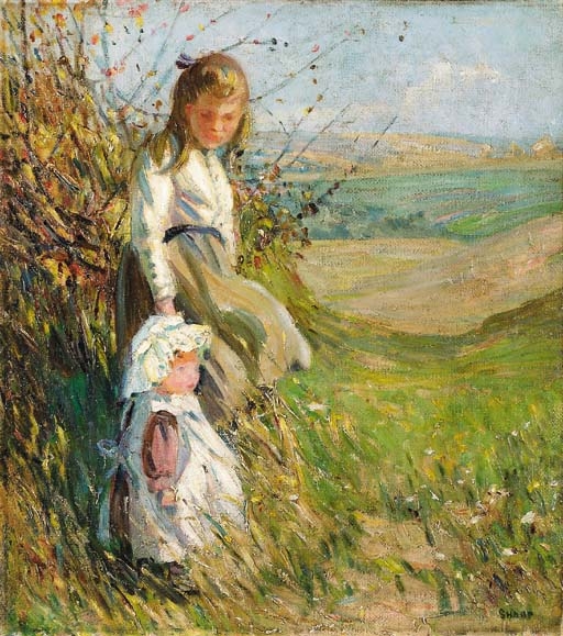 Dorothea Sharp | Children on the Downs | MutualArt