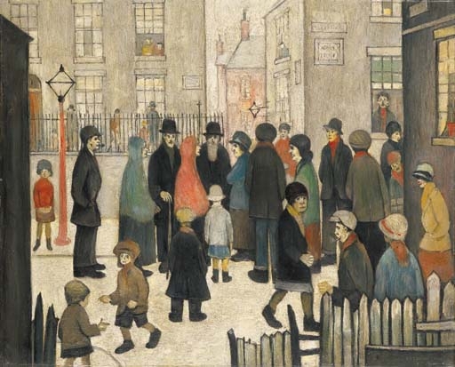Laurence Stephen Lowry | People Standing About (1935) | MutualArt