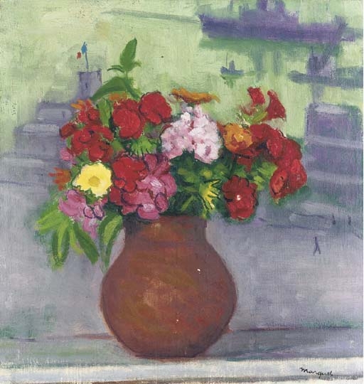 Albert Marquet | Bouquet devant le port d'Alger (Circa 1942) | MutualArt