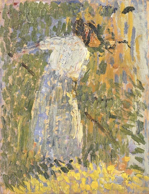 Henri Martin | Femme ratissant ou fanant (Circa 1910) | MutualArt