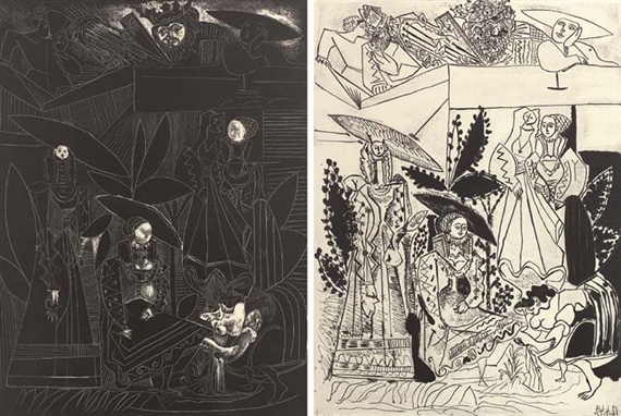 Pablo Picasso | David and Bathsheba: Ten States (M. 109, and M. 109a ...