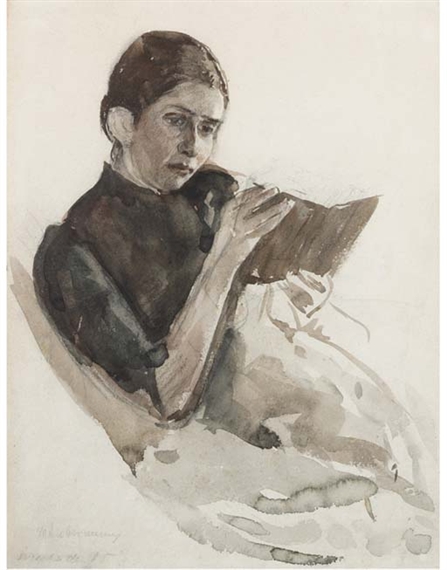 Max Liebermann | Gattin des kunstlers, Martha (1885) | MutualArt