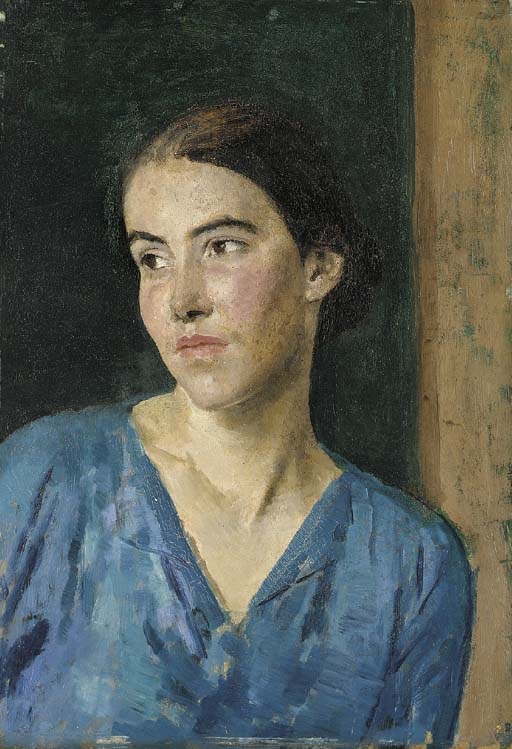 Augustus Edwin John | Portrait of Mrs Eve Fleming (Circa 1922) | MutualArt