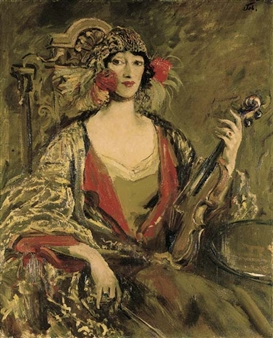 Augustus Edwin John | Portrait of Olive Snell | MutualArt