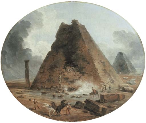 Hubert Robert | The sack of two pyramids | MutualArt