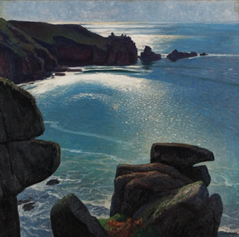 Dame Laura Knight | Logan's Rock, Cornwall (Circa 1916) | MutualArt