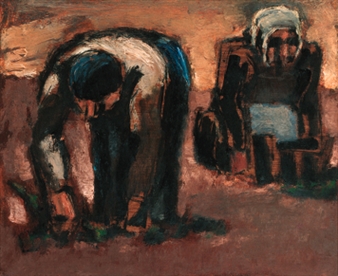 Josef Herman | Two Miners | MutualArt