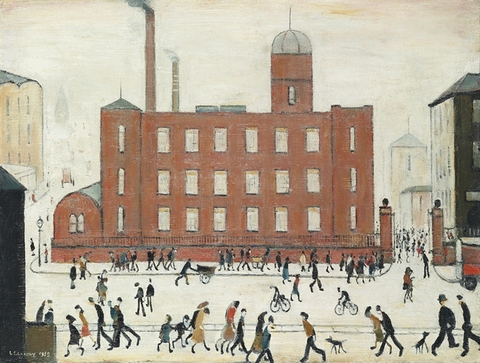 Laurence Stephen Lowry | Landscape with Figures (1957) | MutualArt