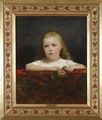 Jean-Baptiste Robie | Jeanne, portrait of a young girl (1874) | MutualArt