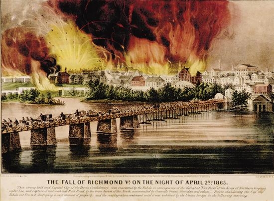 Currier & Ives | The Fall of Richmond (1863 - 1864) | MutualArt
