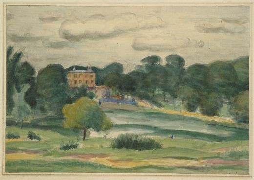 Arnold Auerbach | The Pink House, Hampstead Heath (1926) | MutualArt