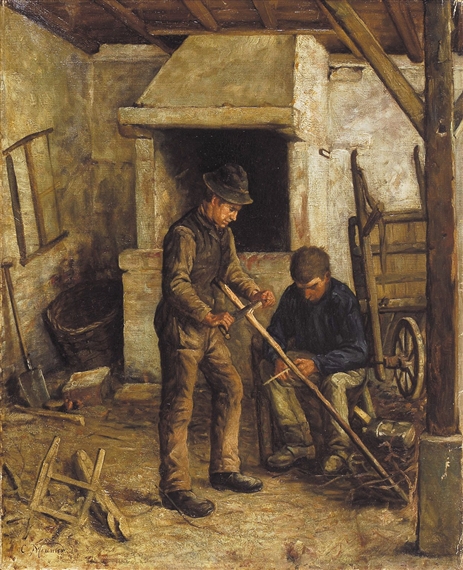 Constantin Meunier | IN DE WERKPLAATS (1870 - 1875) | MutualArt