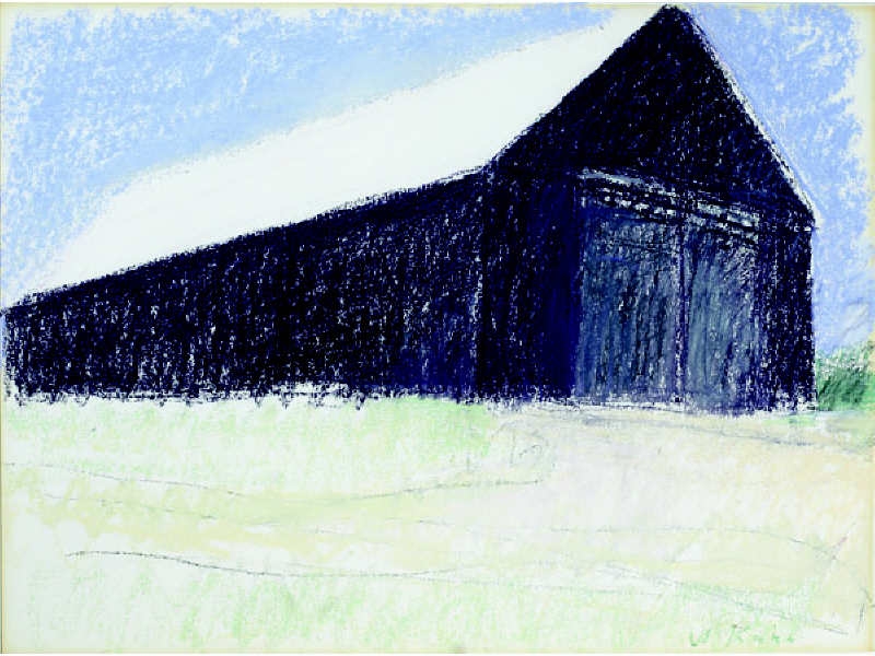 Wolf Kahn | BARN HEAD-ON | MutualArt