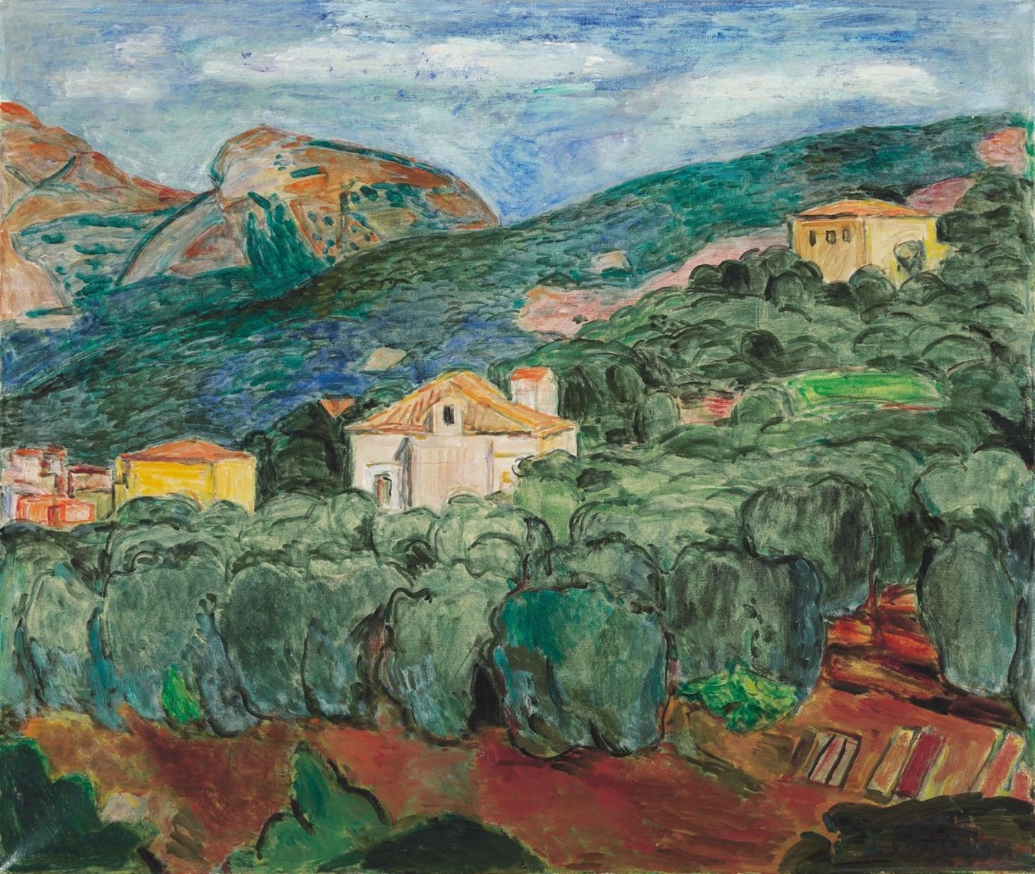 Hans Purrmann | Blick auf Gentilino (1950) | MutualArt