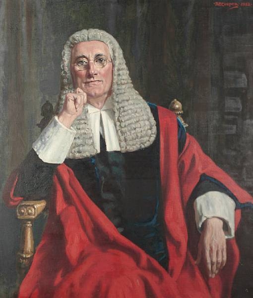 Alfred Egerton Cooper | Portrait of a judge (1952) | MutualArt