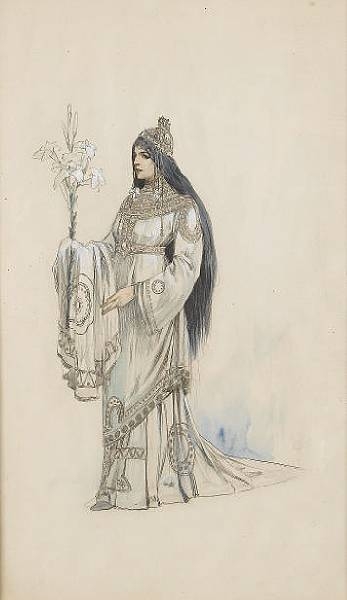 Mucha Alphonse | A costume design for the Théâtre de la Renaissance ...