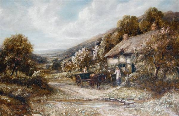 Robert John Hammond | At the cottage gate | MutualArt