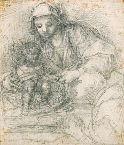 Alessandro Tiarini | The Madonna and Child with a Carthusian monk ...