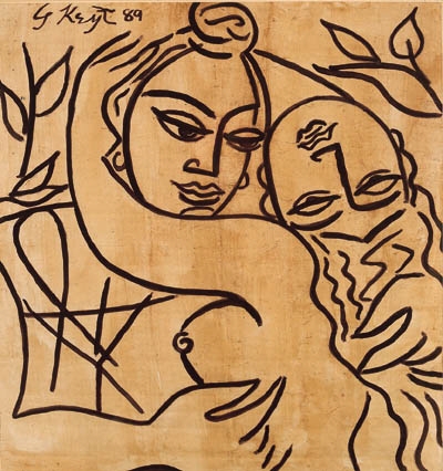 George Keyt | Radha and Krishna | MutualArt