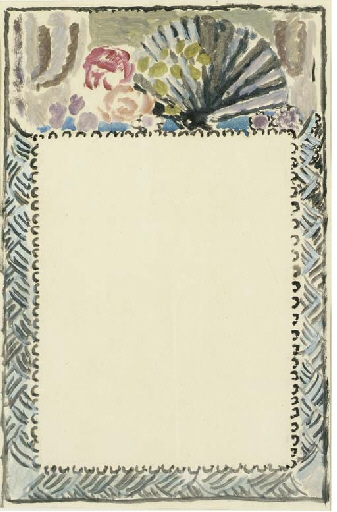 Vanessa Bell | Design for an Embroided Frame for a Looking Glass (Circa ...