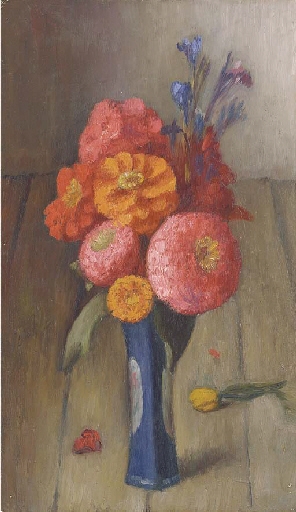 Mark Gertler | Still life with dahlias and chrysanthemums (Circa 1925 ...