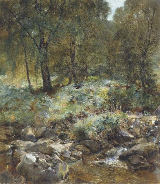 Alfred William Hunt | 'When the leaves begin to turn' (1856) | MutualArt