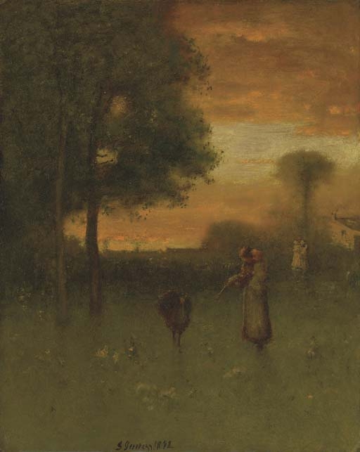 George Inness | Sunset (1892) | MutualArt