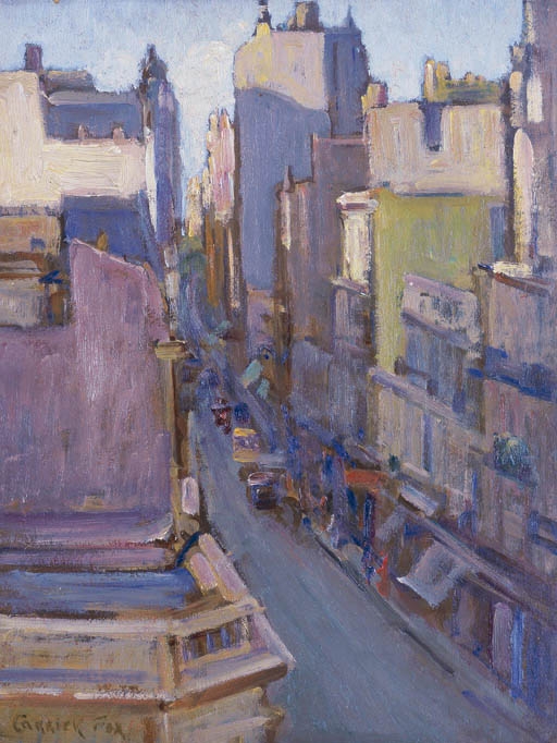 Ethel Carrick Fox | Looking East from the Studio, Little Collins Street ...