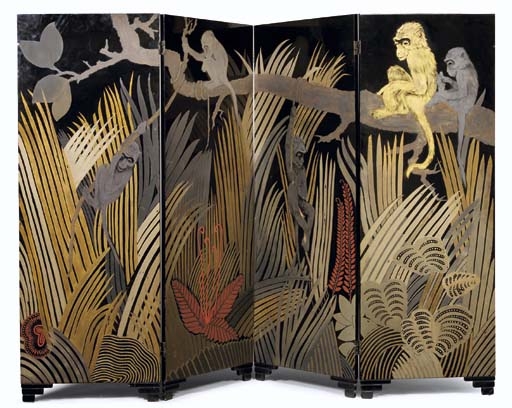 Jean Dunand | PARAVENT AUX SINGES, 1929 | MutualArt