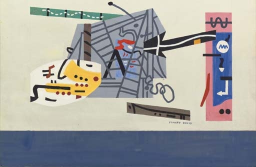 Stuart Davis | Color Sketch for WNYC Mural (1938) | MutualArt
