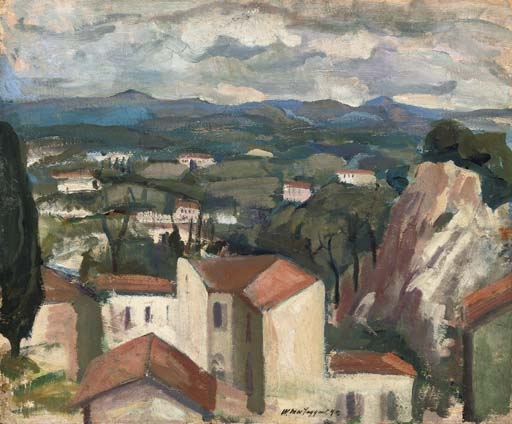 Sir William MacTaggart | Red Roofs at Mimosas | MutualArt