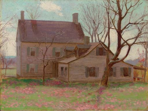 Charles Courtney Curran | The Ralph Mead House, Quaker Ridge Farm ...