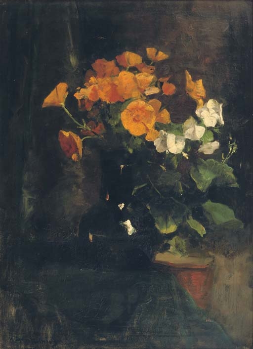 Floris Arntzenius | White rozes in a black vase | MutualArt