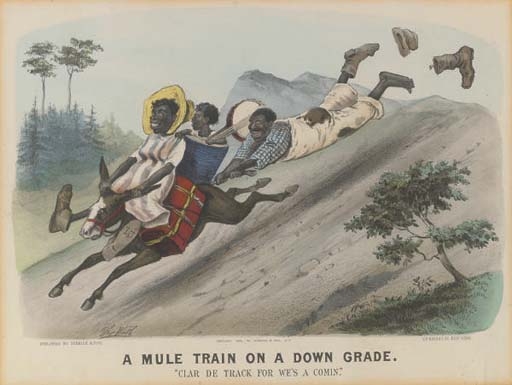 Currier & Ives | A Mule Train on a Down Grade; A Mule Train on an Up ...