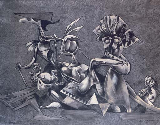 Kurt Seligmann | Composition surréaliste (1956) | MutualArt