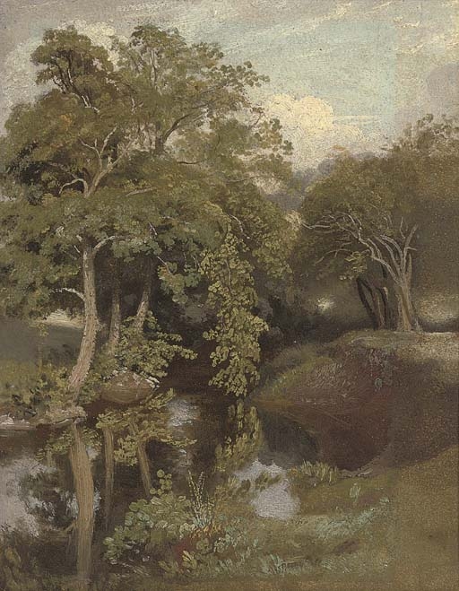 Lionel Bicknell Constable | A wooded river landscape | MutualArt